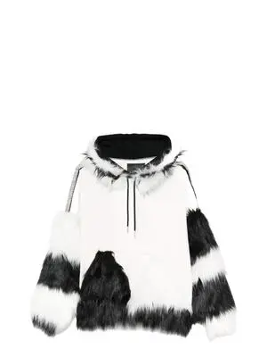 LOULOU Faux Fur-detailing Hoodie - White