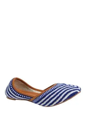 FUCHSIA Woven Ballet Flat - Blue