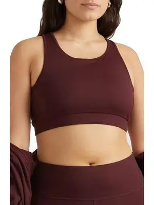 Universal Standard Racerback Sports Bra Black Cherry