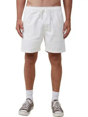 COTTON ON Relaxed Fit Easy Shorts White Texture
