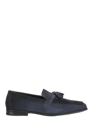 DOUCAL'S Suede Loafers With Tassels - Blue