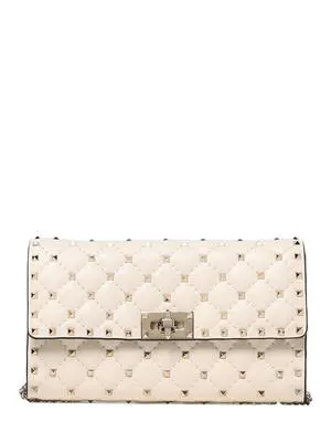 Valentino Garavani Valentino Garavani Studded Clasp Bag Beige
