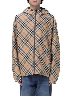Burberry Checked Hooded Jacket - Sand