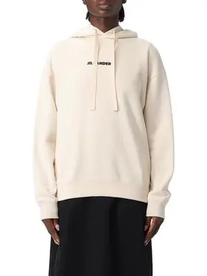 JIL SANDER Logo Drawstring Hoodie - Sand