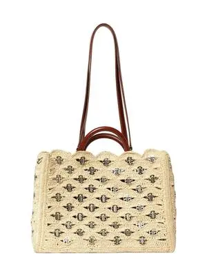 Rabanne Rabanne 1969 Raffia Tote Bag Natural