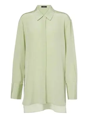 JOSEPH Bold Silk Crêpe Shirt - Green