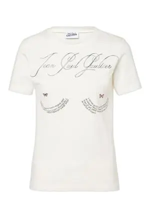 Jean Paul Gaultier Logo Printed T-shirt - White