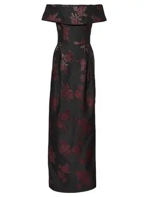 Rebecca Vallance Florentina Off-shoulder Gown - Burgundy