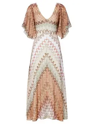 Missoni MISSONI Lamé Midi Dress Multicoloured