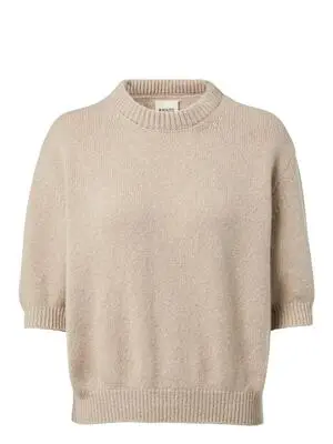 Khaite Khaite Davin Knitted Cashmere Top Beige