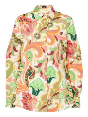 Etro Paisley Cotton-blend Poplin Shirt - Multicoloured