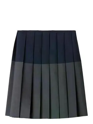 Miu Miu Pleated Knee-length Skirt - Grey