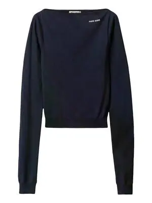 Miu Miu Boat-neck Sweater - Blue