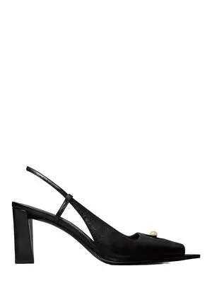Tory Burch Pierced Leather Pumps - Black