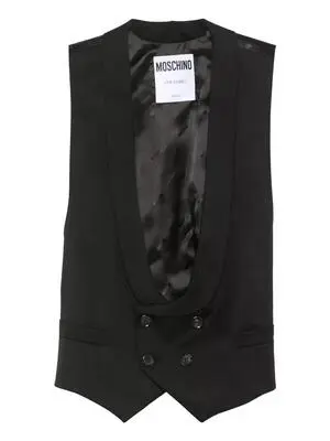 Moschino Scoop-neck Waistcoat - Black