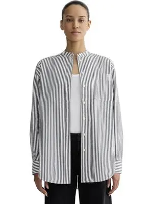 Everlane Oversized Ultrasoft Cotton Shirt - Optic White / Black