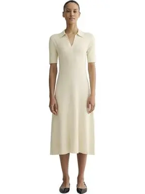 Everlane Knit Polo Midi Dress - Birch
