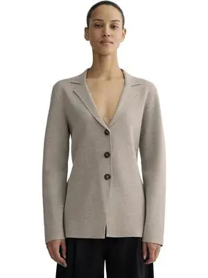 Everlane Knit Blazer Light Heathered Grey