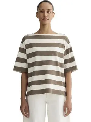 Everlane Mariner Oversized T-shirt - Deep Taupe/bone