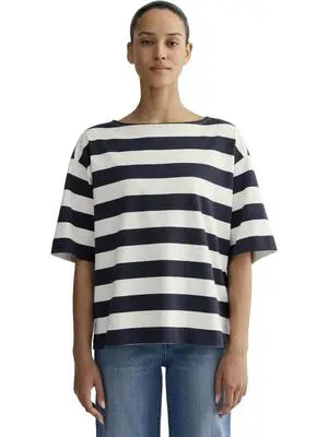 Everlane Mariner Oversized T-shirt - Navy/bone