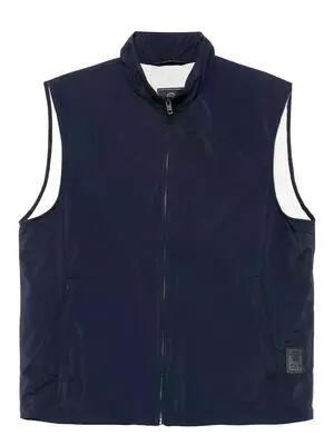 FAY Logo-patch Gilet - Blue