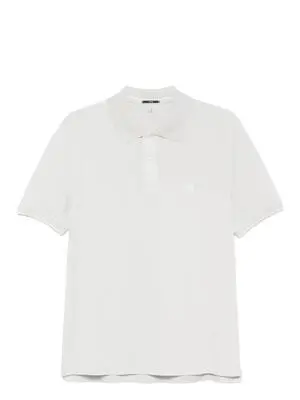 C.P. COMPANY Logo-embroidered Polo Shirt - Blue
