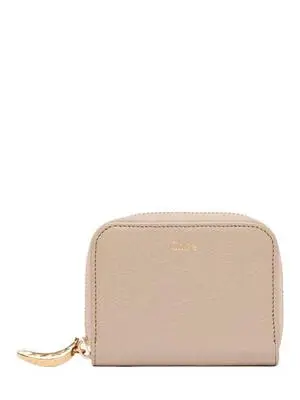 Chloé Grained Leather Purse - Beige