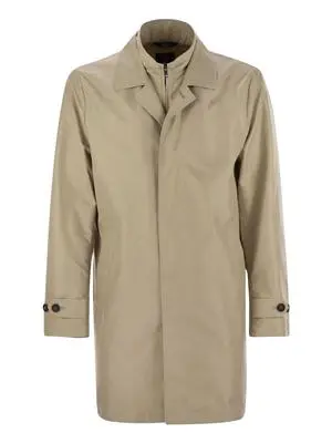 FAY Morning Coat In Technical Cotton - Beige