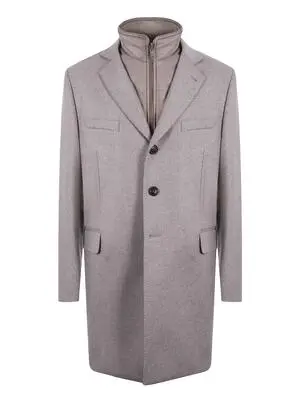 FAY Wool And Cashmere Coat - Beige
