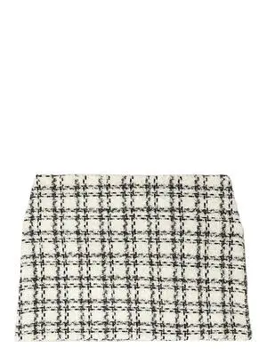 ALICE + OLIVIA Alice + Olivia Checked Bouclé-Tweed Mini Skirt