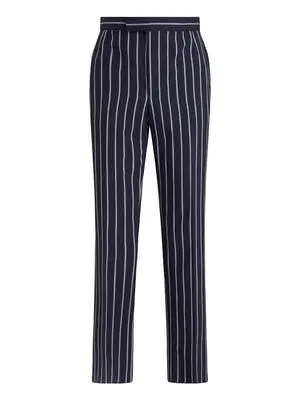 Thom Browne Fit Striped Wool Trousers - Midnight Blue