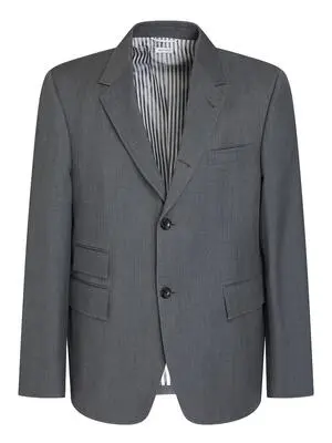 Thom Browne Woolpiqué Blazer Gray