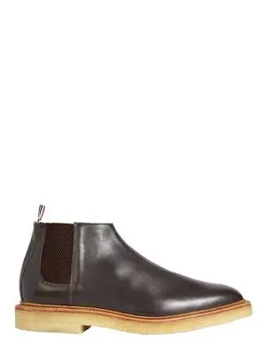Thom Browne Leather Chelsea Boots - Dark Brown