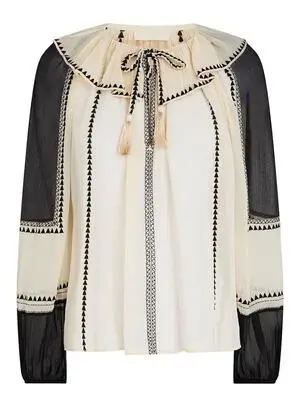 Ulla Johnson Lenore Embroidered Blouse - Cream
