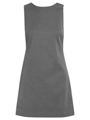 Alice + Olivia Coley Two-tone Crepe Mini Dress - Dark Gray