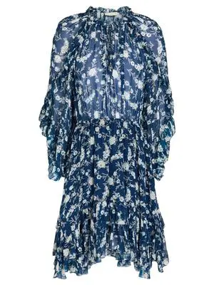 Ulla Johnson Alissa Ruffled Mini Dress - Blue