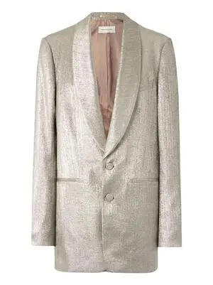 Dries Van Noten Dries Van Noten Lamé Blazer Silver