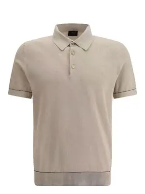 Brioni Cotton Polo Shirt - Neutrals