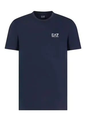 EA7 Logo-print T-shirt - Blue