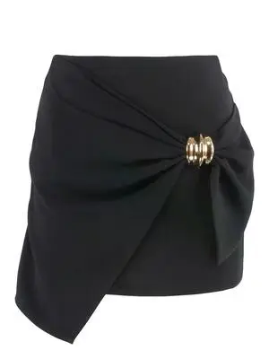 Elisabetta Franchi Macro-bow Mini Skirt - Black