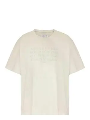 MAISON MARGIELA Logo-print T-shirt - Neutrals