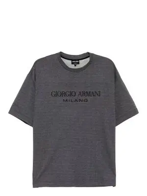 Giorgio Armani Logo-print T-shirt - Blue