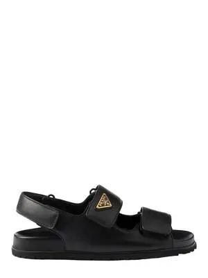 Prada Leather Sandals - Black