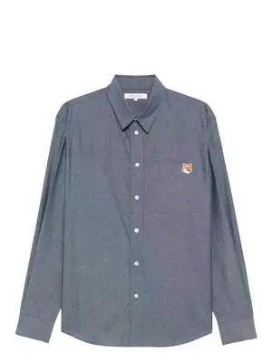 Maison Kitsuné Fox Head Shirt - Blue