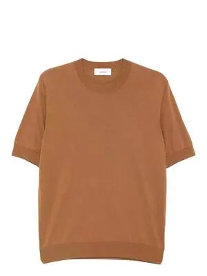 LARDINI Cotton T-shirt - Brown