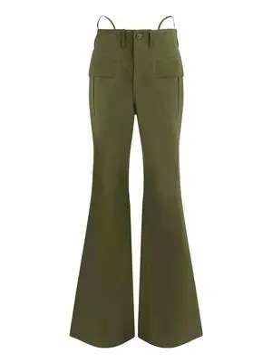 R13 Flared Trousers - Green