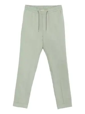 Paul Smith Linen Drawstring Trousers - Green