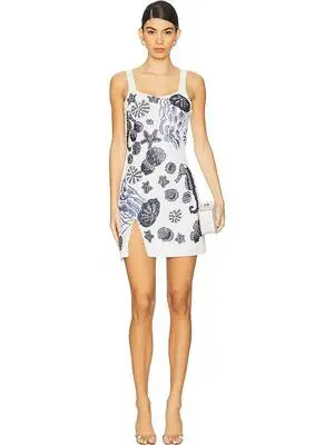 OCEANUS New Orleans Embellished Mini Dress - White Multi