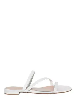 GIANVITO ROSSI Leather Slides - White