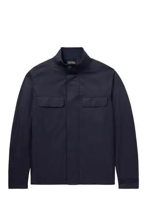 Zegna Twill Overshirt - Blue